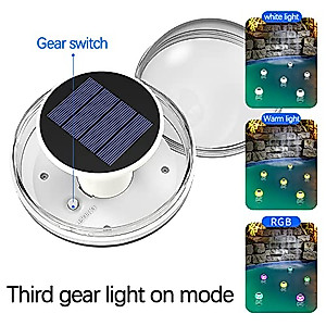 MAOWAPLG Solar Water Floating Pool Light, Outdoor Waterproof Inflatable Floating Light Solar Powered Pond Light Pool Floating Decorative Night Light for Beach Pond Garden Party Decorations