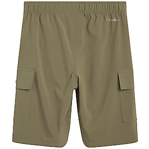 Eddie Bauer Boys' Shorts - Stretch Fit Pull On Cargo Tech Shorts for Boys (4-20), Size 7, Olive