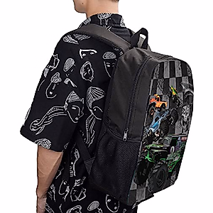 LAXLIIO Cool Trucks Backpack Lightweight Travel bags For Men Women Resistant Durable 16 inches