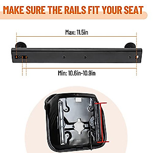 Racewill Seat Slider, Seat Track Assembly Kit with Hardware, Fits for Go Kart Go Cart Seats, Bucket Seats, Universal