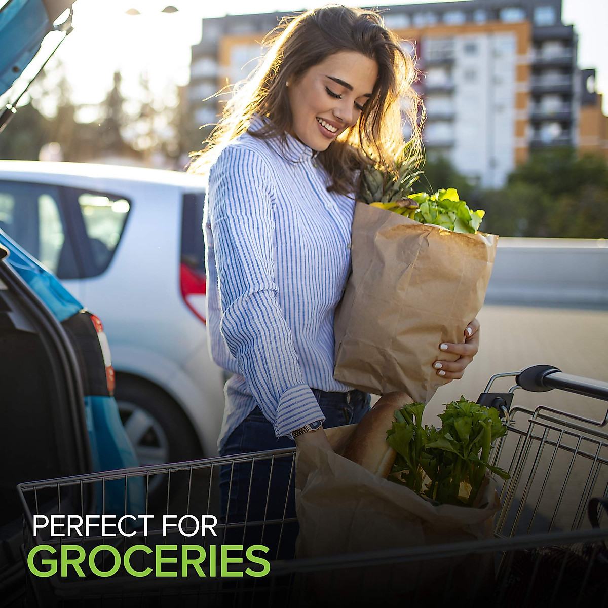 Stock Your Home 57 Lb Kraft Paper Bag (50 Count) Heavy Duty, Large Brown Paper Grocery Bags for Food Shopping, Recycling, Trash, Bulk Pack Size