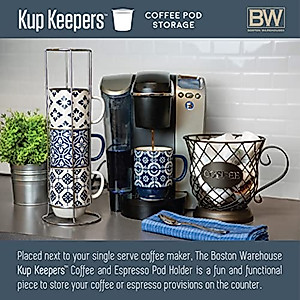 Boston Warehouse Coffee Mug Kup Keeper, Storage Basket