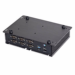 HUNSN Industrial Computer, Fanless Mini PC, Windows 11 / Linux Ubuntu, I5 8250U 8259U 8260U 8350U 8265U, IM07, GPIO, Watchdog, WOL, SIM Slot, 2 x LAN, 6 x COM, 8G DDR4 RAM, 256G SSD