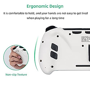 Mcbazel Switch Controller Grip for Handheld Mode, Ergonomic Controller for Switch/ Switch OLED with 6-Axis Gyro, Mapping, Vibration - Green & Blue