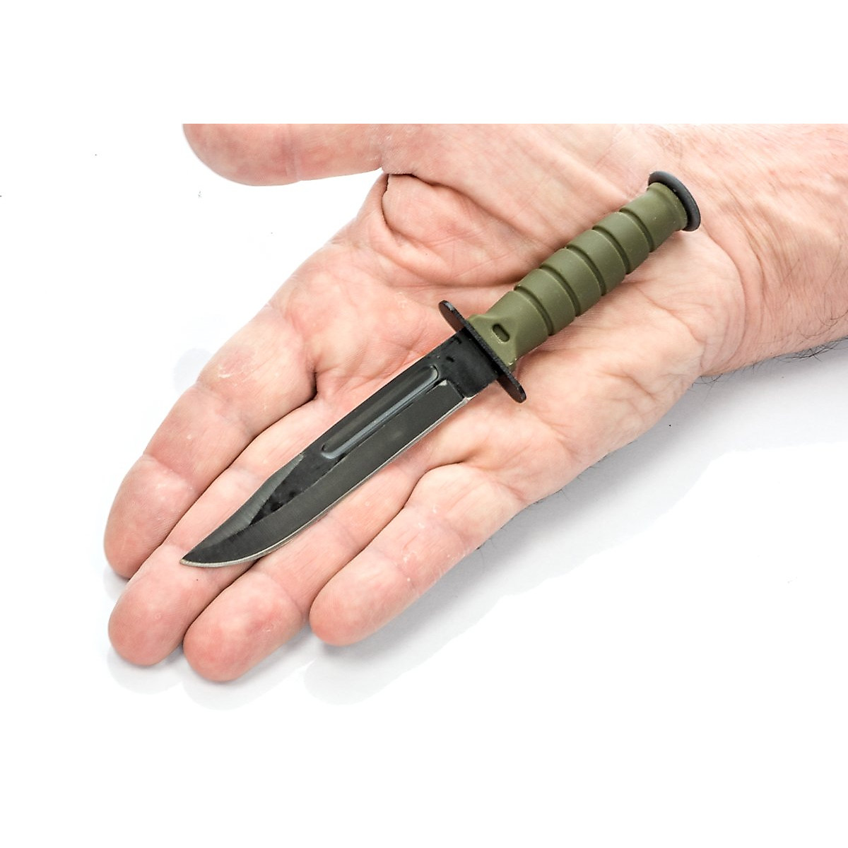 SE 6" Clip Point Stainless Steel Knife with Green Camouflage Sheath - KFD70897-1GC