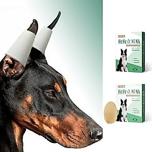 MANON ROSA Dog Ear Posting Kit for Doberman Pinschers - Ear Stand Up Support Tool with Tape for Ear Correction and Vertical Hold (2-Pack)