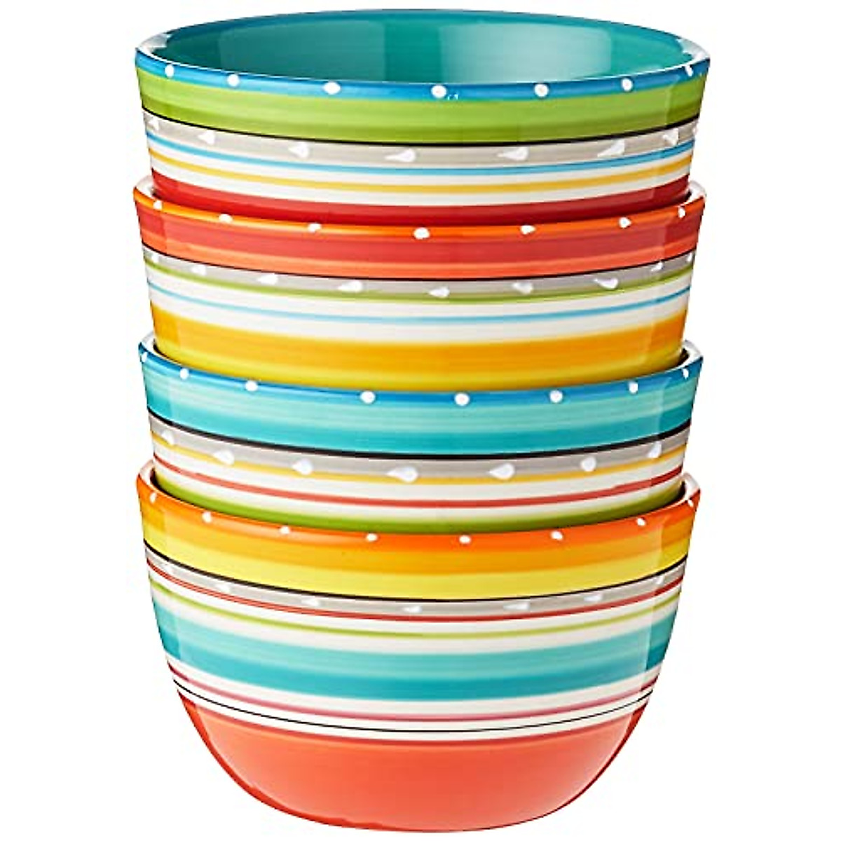 Certified International Mariachi Ice Cream Bowls (Set of 4), 5.25", Multicolor