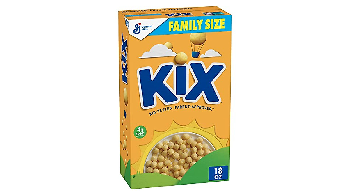 Kix Whole Grain Breakfast Cereal, Crispy Corn Cereal Puffs, Family Size ...