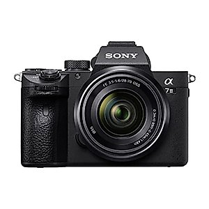 Sony Alpha a7 III Full Frame Camera with 28-70mm Lens Bundle with Camera and Tripod, Battery Grip, Battery (2-Pack) and Dual Charger, Software Kit, Memory Card, Case, and Cleaning Kit (8 Items)