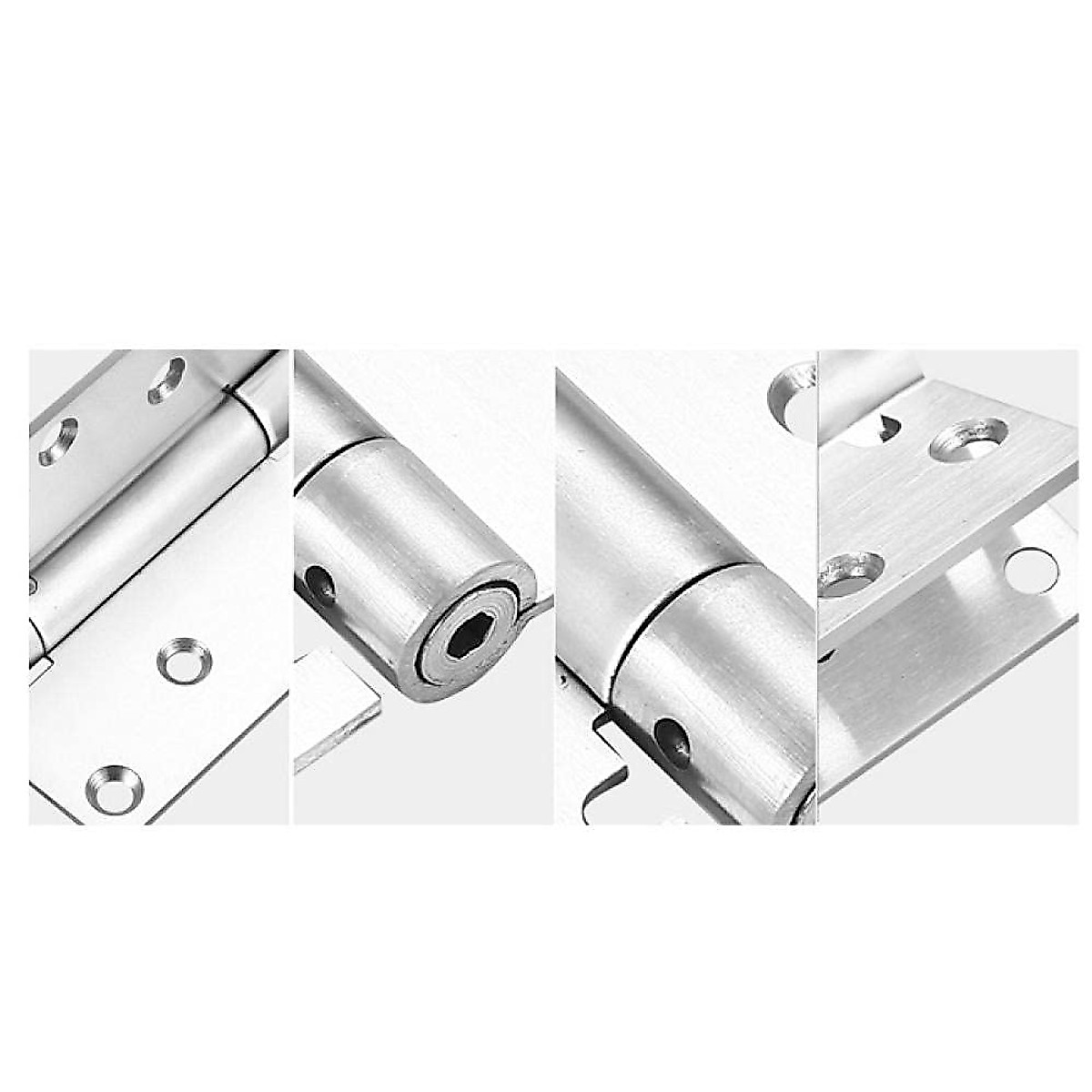 Iron Hinges,Antique Hinges, 2Pcs Stainless Steel Double Opening Spring Hinge Two Way Free Door Fence Automatic Closing Hinge Hinge 5 Inch Single Bomb (Color : 5 Inch Single Spring)