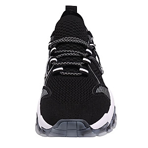 AMLANG Women's Breathable Running Tennis Shoes Athletic Workout Sport Sneakers Black Size 9