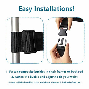 Shower Chair Anti-Slip Belt, Universal Bath Bench or Stool Protective Buckle Strap Bathroom Nursing Care Supply for Elderly, Disabled, Patient