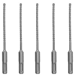 3/16 in.x 8 in. SDS Plus Rotary Hammer Drill Bit Set Drill Rock Concrete-5Pcs