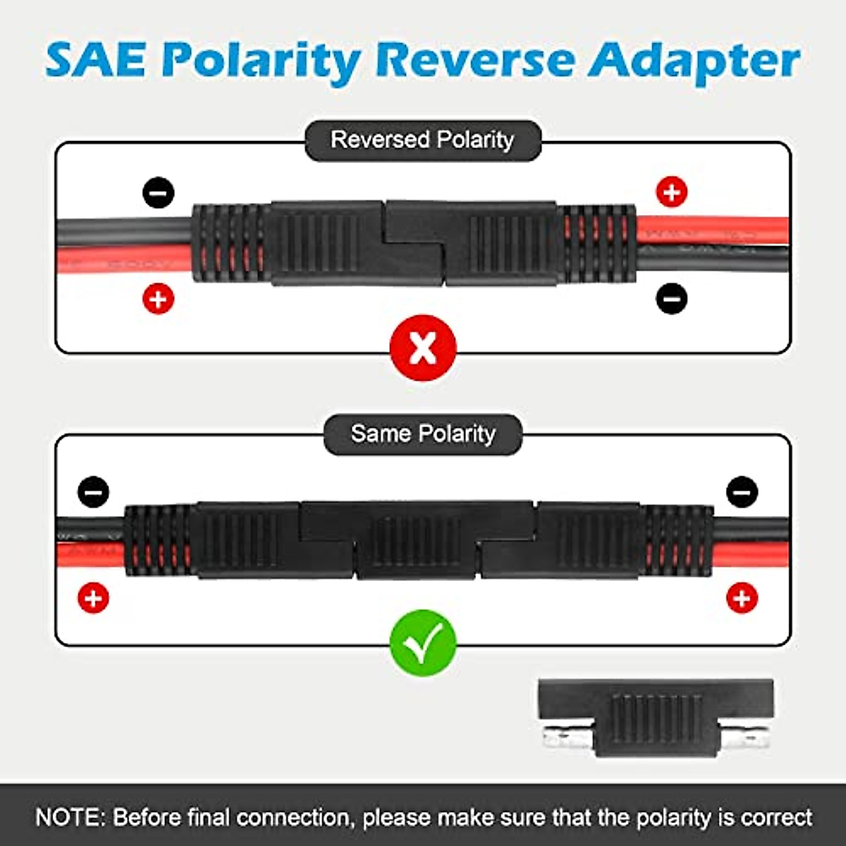 PAEKQ 10AWG SAE Connector to XT60 Female Adapter Connect Solar Panel 3FT XT60 Connector to SAE Connector Extension Cable for Lipo Battery and Delta Portable Power Station RV Solar Generator(3Feet)