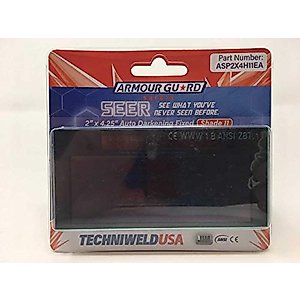 Techniweld ASP2X4H11EA Seer Solar Auto Welding Lens 2 X 4.25" Shades 9, 10, 11, or 12 Shade 3 Off (Shade 11)