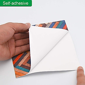 SAMCAMI Miniature Dollhouse Accessories, Self-Adhesive Dollhouse Wallpaper and Flooring, Mini Dollhouse Accessories 1 12 Scale, 12pcs (No.1)