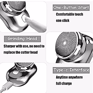 Mini-Shave Portable Electric Shaver Electric Razor for Men Powerful Storm Shaver for Men Storm Shaver Pocket Size Shaver Wet and Dry Shaver USB Rechargeable Travel 2023 Upgrade (Black)