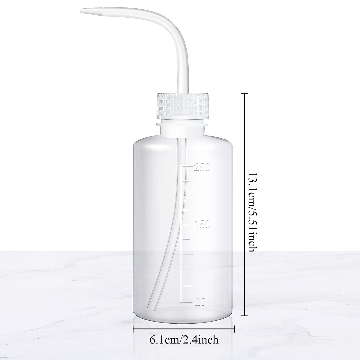 12 Pcs Lab Squeeze Bottle 250ml Plastic Safety Wash Bottles Squirt Bottle Tattoo Bottle for Cleaning Water Tools Plant Irrigation Experiments Tattoo Supplies, 8oz (Clear)