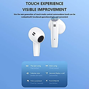 topliu Digital Display Bluetooth 5.3 Earbuds, Touch-Control TWS-Headphones, with Living Waterproof, 300mAh, Low Latency, for Sports Working Music