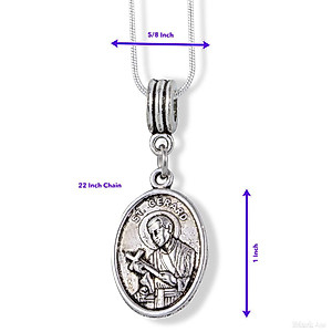 St Gerard Necklace Patron Saint of Pregnancy Charm Necklace St Gerard Pendant Patron Saint of Fertility with a Beautiful St Gerard Charm Fertility Necklace and St Philomena Anchor for Women