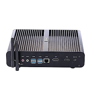 HUNSN 4K Fanless Mini PC, Desktop Computer, Server, Intel Core 11th Gen I7 1165G7, Windows 11 pro or Linux Ubuntu, BM14, DP, HDMI, LAN, 32G RAM DDR4, 512G SSD