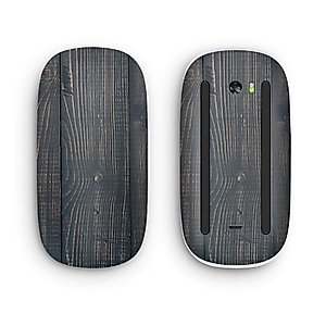 Design Skinz Vertical Blackwashed Woodgrain Vinyl Decal Compatible with The Apple Magic Mouse 2 (Wireless, Rechargable) with Multi-Touch Surface
