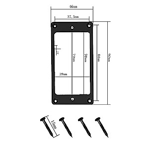 2PCS Yootones Metal Humbucker Pickup Ring Cover Frame Replacement Compatible with LP SG Guitar Mounting Electric Guitars (Black)