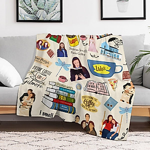 Gil-More Blanket Girls Flannel Soft Blankets Plush Fan Gift Lightweight for Sofa Bed Office Picnic Camping Beige-50 x60