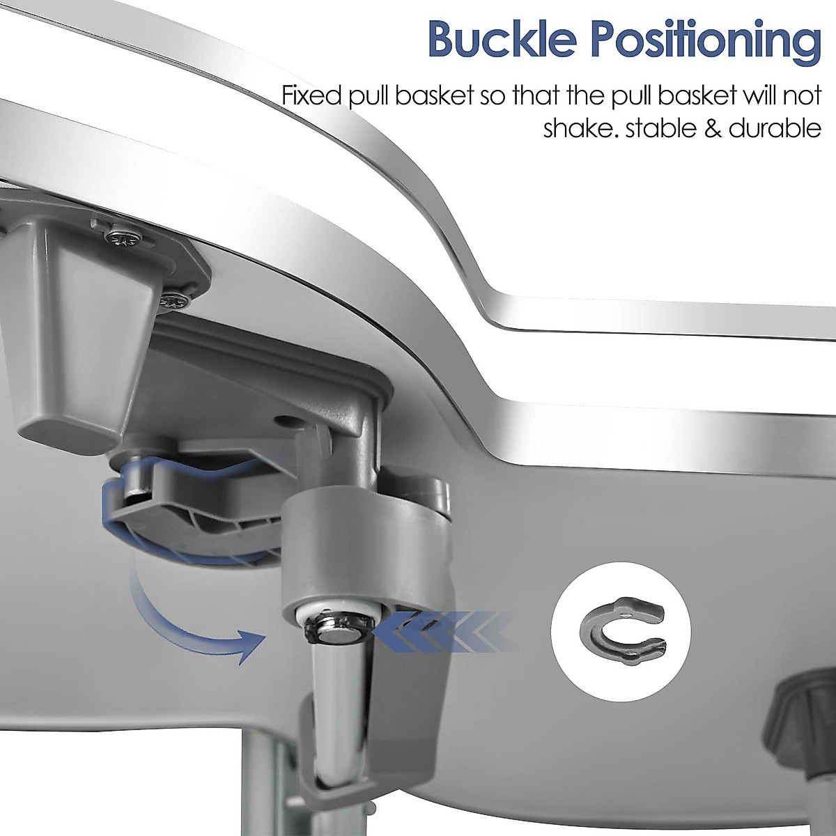 LIVOSA 36" Kitchen Corner Cabinet Blind Pull Out Organizer with 2 Non-slip Tiers Swing Tray and Soft Close, Right Handed Open, White