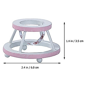 Amosfun Stand Learning Walker Toy Doll House Foldable Activity Baby Walker Activity Walker and Rocker Miniature