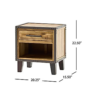 Christopher Knight Home Luna Acacia Wood Accent Table, Natural Stain