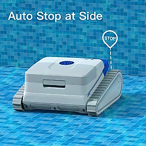 AIRROBO PC100 Cordless Robotic Pool Cleaner, Wall Climbing Pool Vacuum for Inground Pools and Above Ground Pools, clean Pool's Floor, Wall, Waterline,Lasts 120Mins, Smart Navigation and parking system