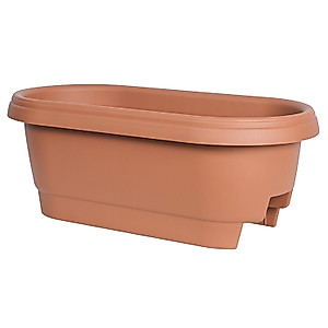 Bloem Deck Balcony Rail Planter: 24" - Terra Cotta