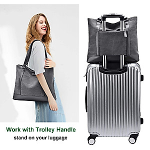 Large Tote Bags for Women 15.6 Inch Laptop Bag Lightweight Canvas Professional Work Briefcase