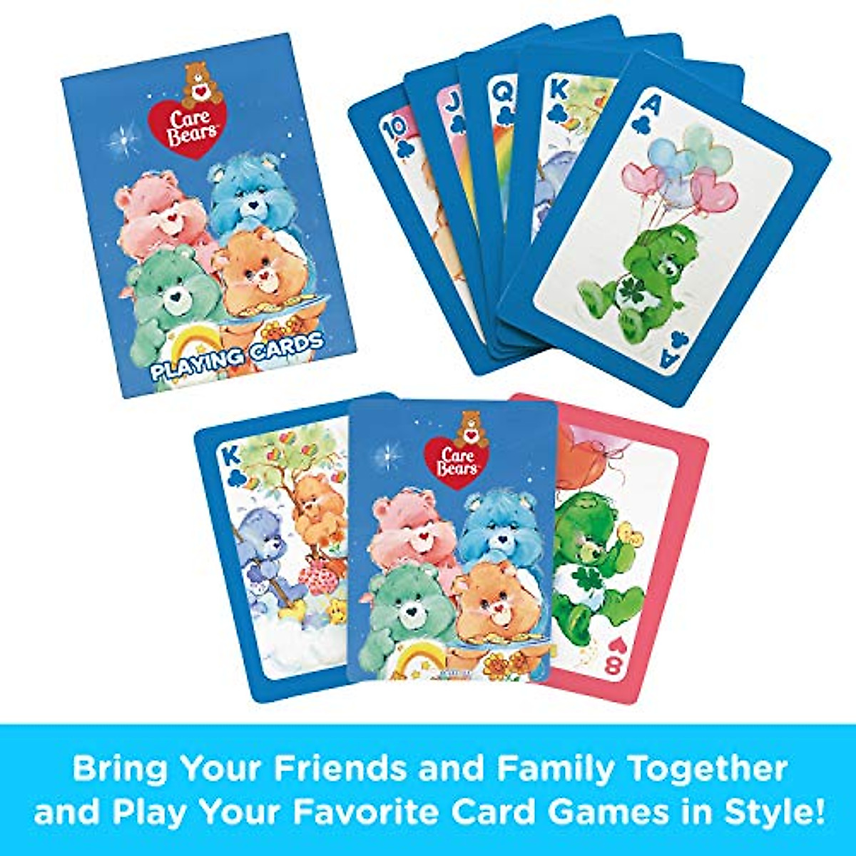 AQUARIUS Care Bears Playing Cards - Care Bears Themed Deck of Cards for Your Favorite Card Games - Officially Licensed Care Bears Merchandise & Collectibles