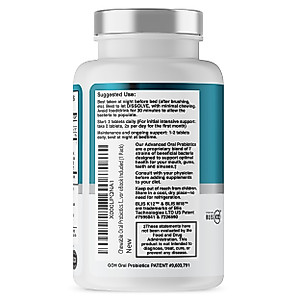 Oral Probiotics for Mouth Bad Breath Treatment for Adults: Dentist Formulated Advanced Oral Probiotics for Teeth and Gums with BLIS K12 M18-60 Chewable Oral Health Probiotics Supplement Tablets Mint