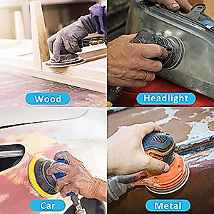 Willstar 120Pcs 5 Inch 8 Hole Sanding Discs, Hook and Loop Sandpaper Wet Dry Silicon Carbide Flocking Sanding Pads - 240/320/400/600/800/1000/1500/2000/3000 Grit Assorted Sander Sandpaper