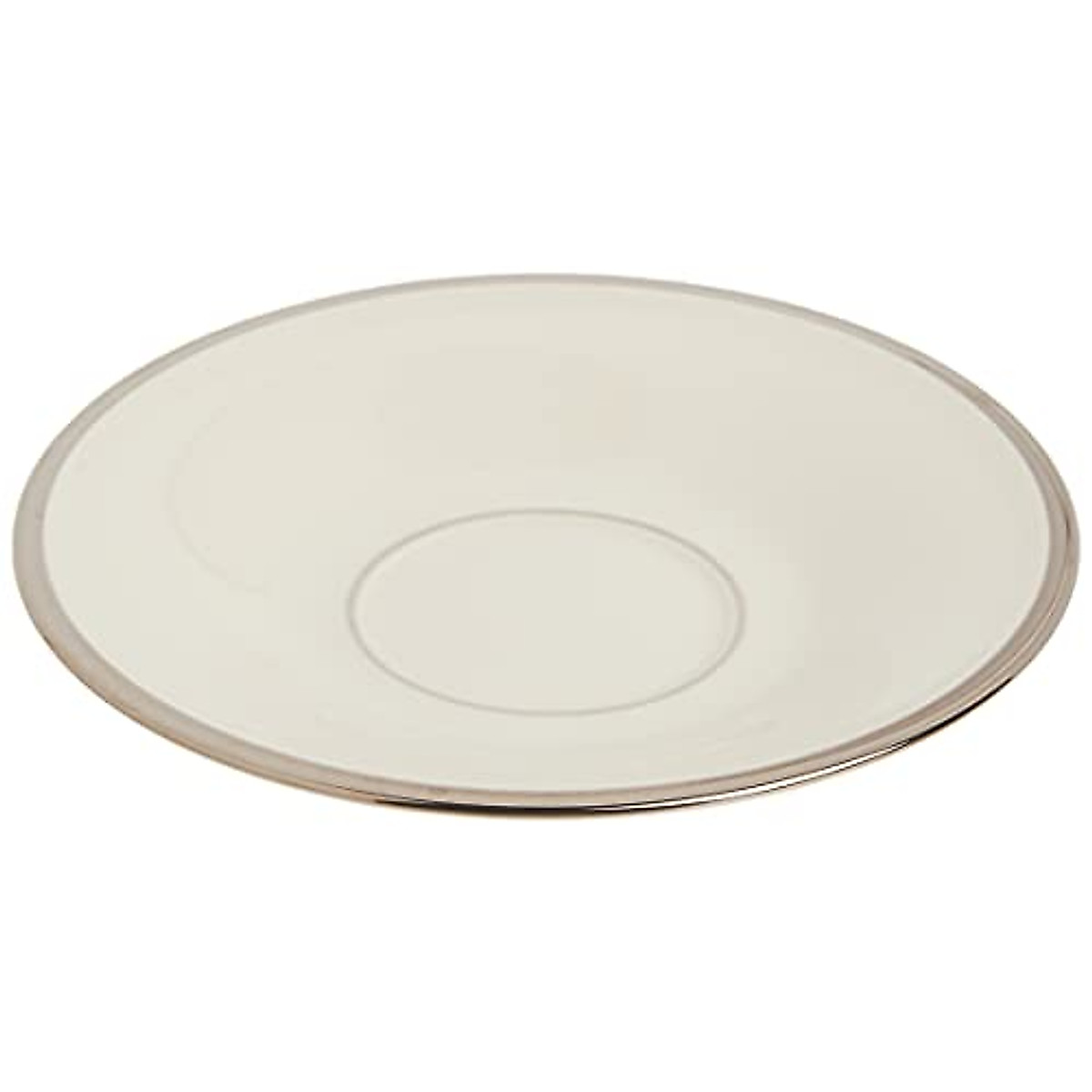 Lenox Solitaire Saucer, ivory/platinum