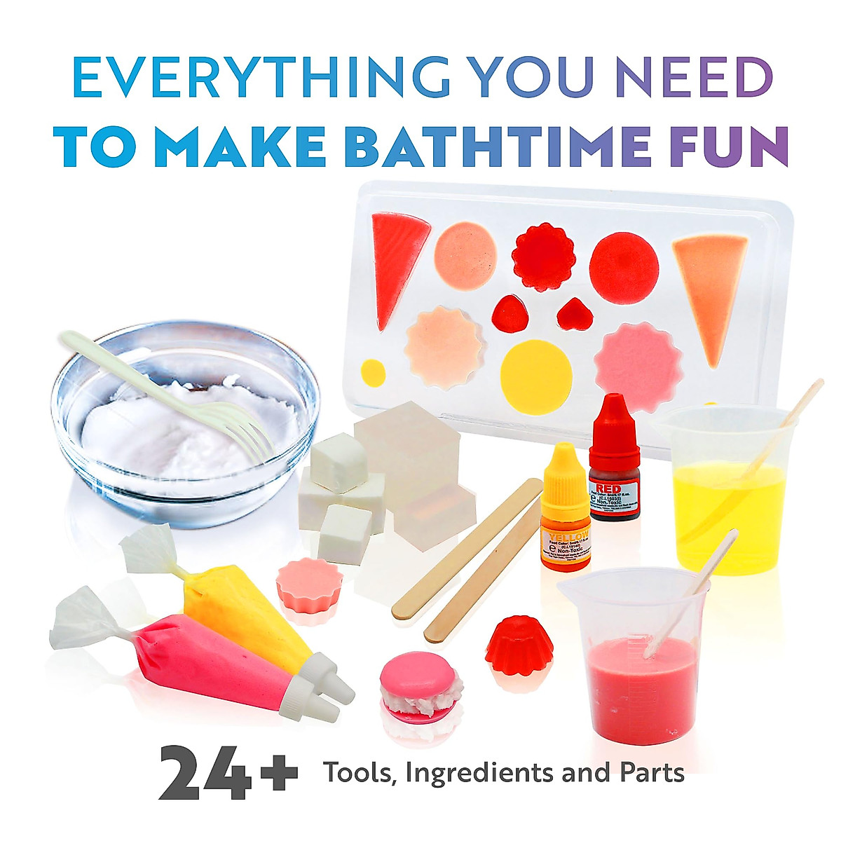 Playz Yummy Cupcake Soap & Bubbles DIY Science Kit - Fun STEM Gift for Age 8, 9, 10, 11, 12 Year Old Girls and Boys - Educational Arts and Crafts for Kids Age 8-12
