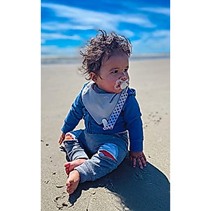 The Ollie Baby Bib -Moisture Wicking Keeps Skin Dry - Quickly Absorbs Liquid Drips (3-pack) (3-Pack Stone)