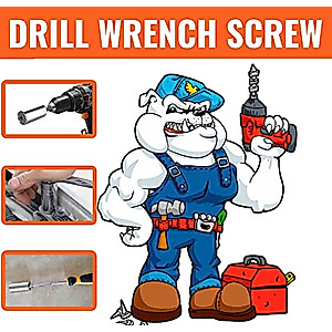 Universal Socket Tools Stocking Stuffers for Men Under 10 Dollars Gadgets Grip Power Drill for Car Ratchet Socket Set Wrench Cool Stuff Valtentines Gift for Husband Gifts Sets for Him Dad (7-19mm)