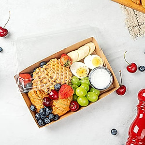 Restaurantware Matsuri Vision Clear Plastic Lid - Fits Large Sushi Tray - 100 count box