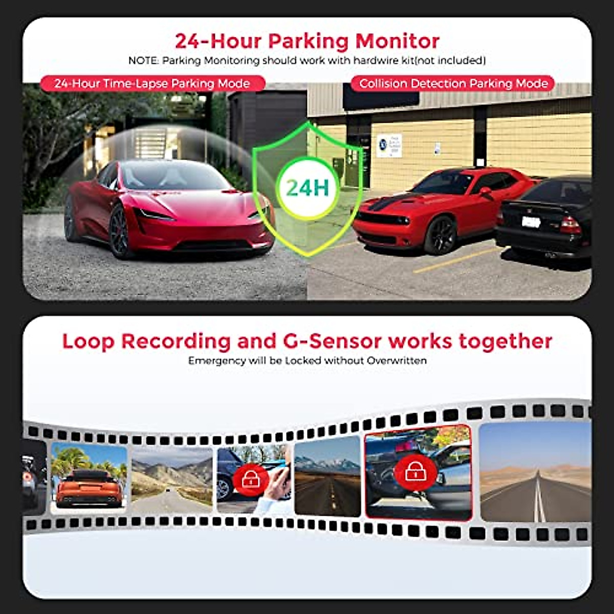 LINGDU LD03 12" Full Touch Screen Mirror Dash Cam with Detached Camera, Front and Rear Dual Cameras, Backup View Mirror Camera, FHD 1080P, Super Night Vision for Car, Includes Free 64GB Card & GPS