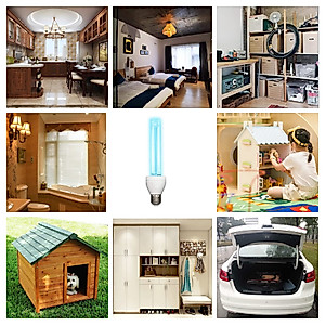 labaliya Light Bulb Fluorescent Light Bulb 25W Energy Saving 253.7nm Wavelength 110 Volt E26/E27 Socket (Ozone Free)