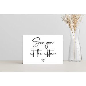 Groom Card From Bride On Our Wedding Day Stationery - See You At The Altar - Husband To Be Letter - Love Gift For Him From Wife - Marry You Vows