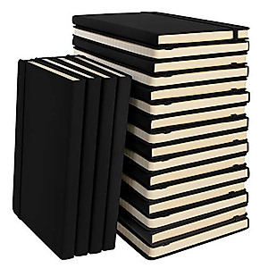 Simply Genius A5 Notebooks for Work, Travel, Business, School & More - College Ruled Notebook - Hardcover Journals for Women & Men - Lined Books with 192 pages, 5.7" x 8.4"(Black, 20 Pack)