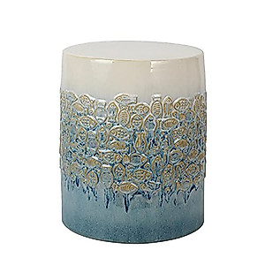 JENKEM Modern and Simple Ceramic Stools, Antique Ceramic Drum Stools with Furnishings, and Rich Stools Every Year. (Size : A)