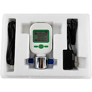 BHYIQI Gas Mass Flow Meter Digital Gas Flowmeter with Range 0 to 20L/Min Accracy ±2.5+0.5FS% Data Storage LCD Display