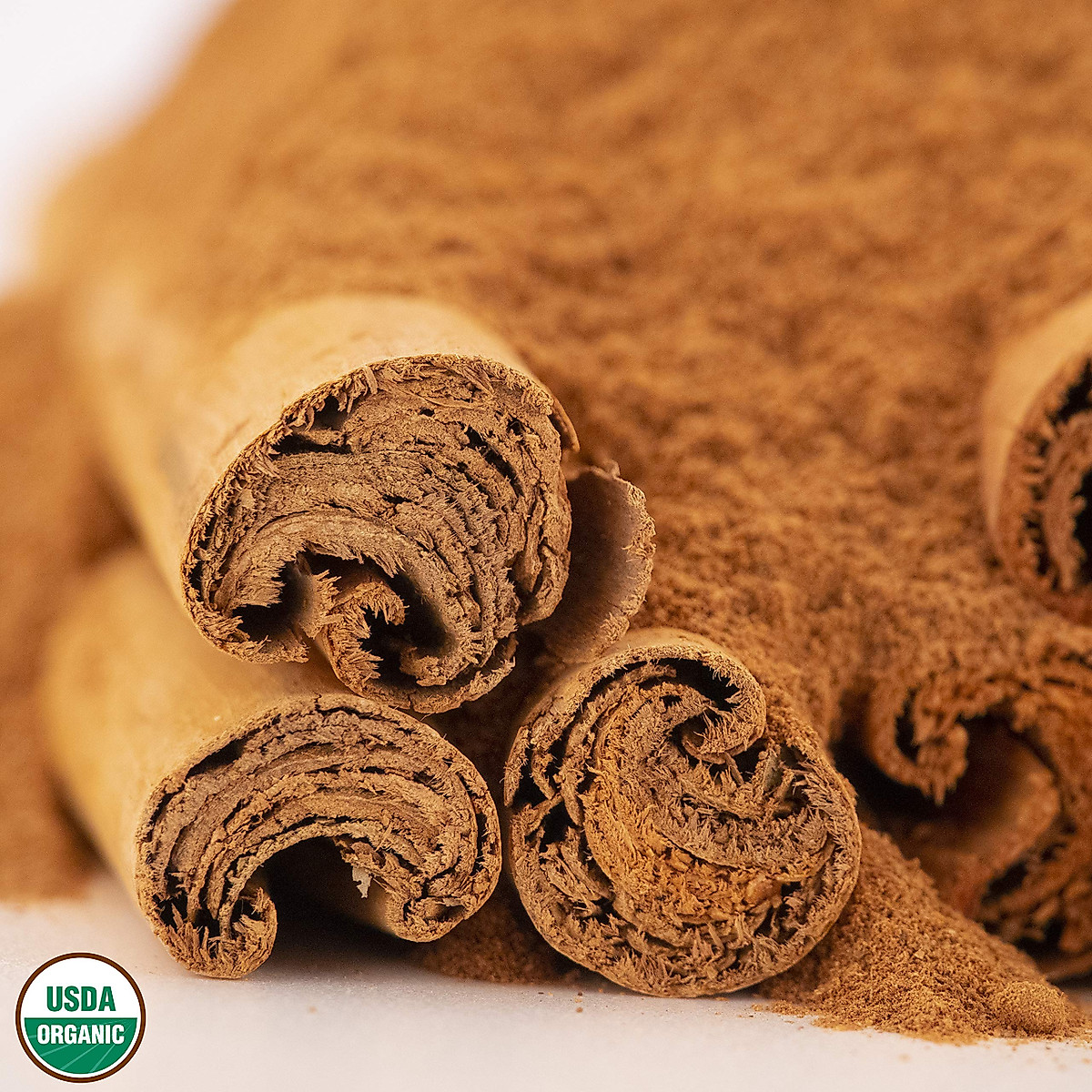 Ceylon Cinnamon Powder (1LB) | 100% CERTIFIED Organic | Freshly Ground Premium Sri Lanka Cinnamon For Exquisite Flavor and Aroma | Gluten Free & Non-GMO | Controlled and Packed in USA Food Facility