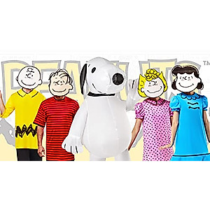 Rubies Women's Peanuts Lucy Costume Dress and Foam Mask, As Shown, Medium for Themed Parties and Halloween